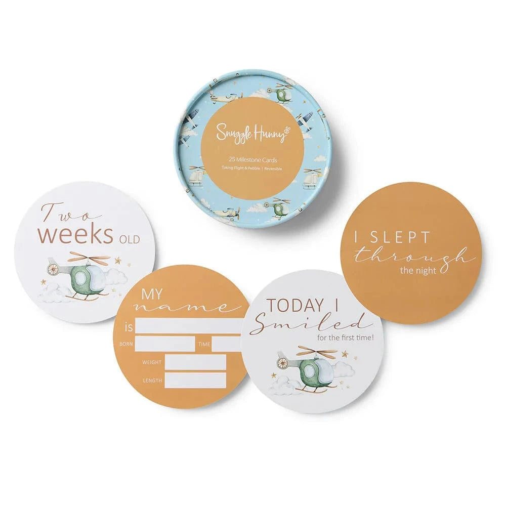 Taking Flight & Pebble Reversible Milestone Cards | Parnell Baby Boutique