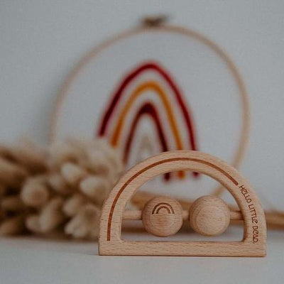 Rainbow Wooden Rattle